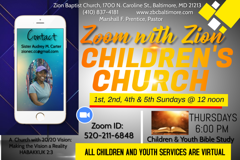Zion Baptist Church – Call Us 410-837-4181